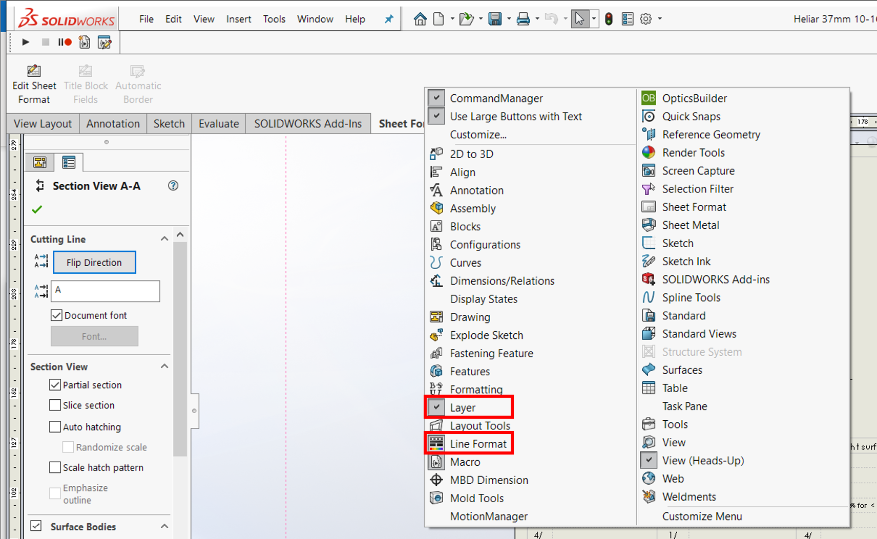 OpticsBuilder 図面チュートリアル (SolidWorks) – 日本語ヘルプ
